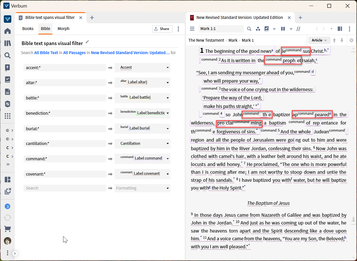 BUG: misalignment from visual filter - Logos Community